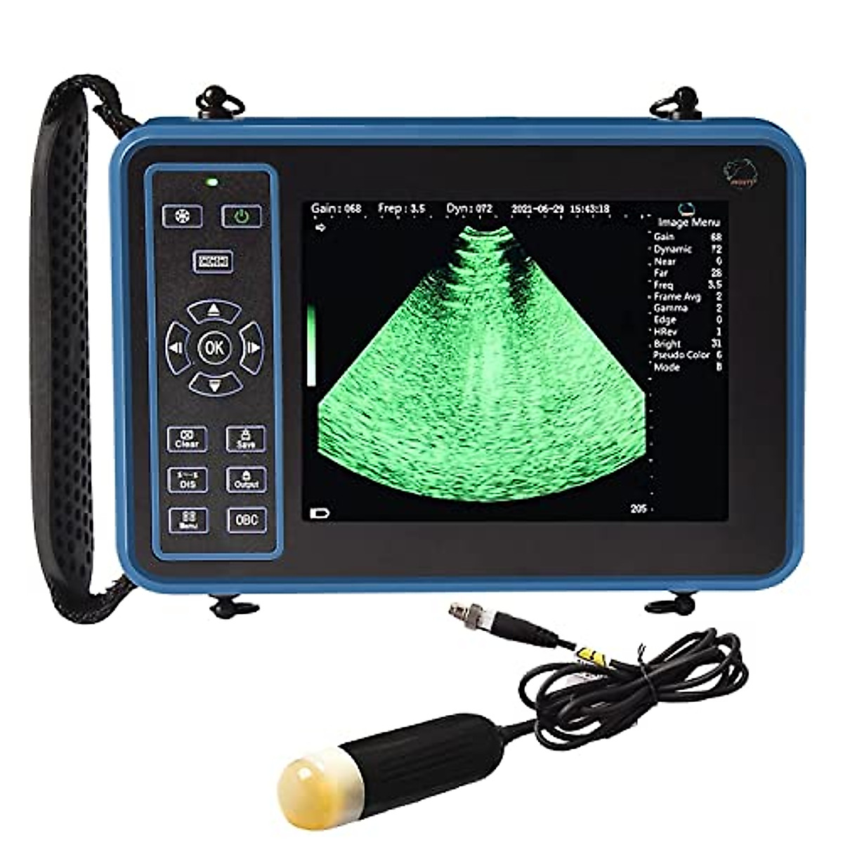 Ultrasound Scanner Veterinary for Pregnancy, Vet Digital Portable B-Ultra Sound Scanner Machine Farm Animals Pet with 3.5 Mhz Mechanical Probe 8 Color Panels for Sheep, Dog, Cat And Pig Pregnancy Test