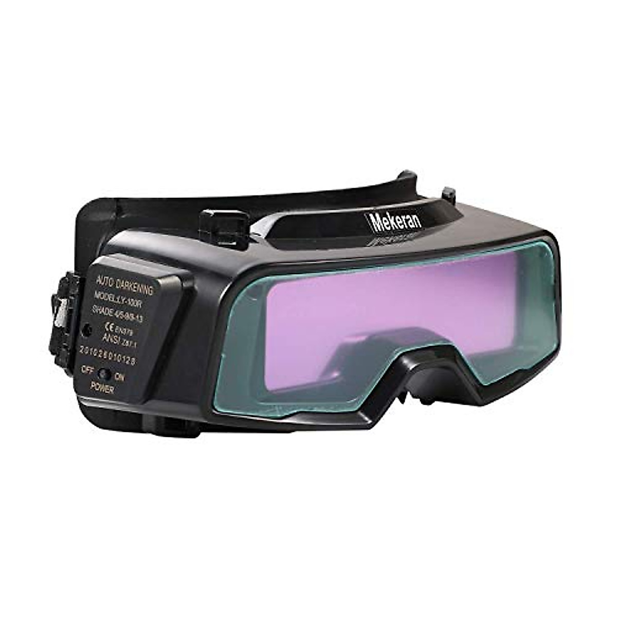 Auto Darkening Welding Goggles, View Area 4.72x1.37 Inch, Assemblable Welding Goggles with Mask Wide Shade 4/9-13, Adjustable Sensitivity Work for Cutting, Grinding for Tig Mig - TR1012