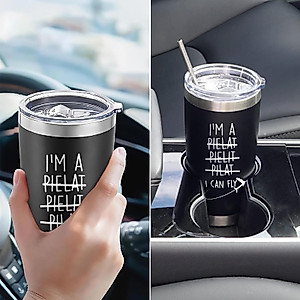 EchoMaven Pilot Gifts for Men,Women - Aviation Gifts for Pilots Men - Gifts for Pilots Men Women - Plane Gifts for Men - Cool Gifts for Pilots - Pilot Tumbler 20oz - I CAN FLY