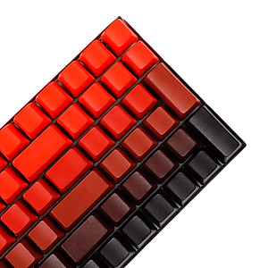 YMDK 124 Keys ANSI ISO Dyed Red Gradient PBT OEM Profile Keycap for 104 87 61 64 68 84 96 MX Switches Mechanical Gaming Keyboard (Red Gradient)