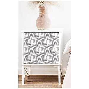 HAOKHOME 96033 Peel and Stick Wallpaper Abstract Rainbow Black/White Removable contactpaper for Home Bathroom Decorations 17.7in x 9.8ft