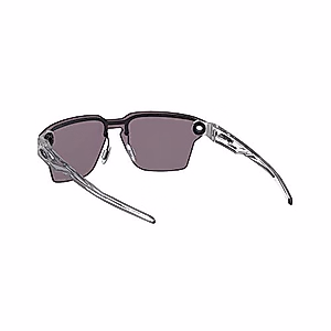 Oakley Men's OO4139 Lugplate Square Sunglasses, Satin Black/Prizm Grey, 39 mm