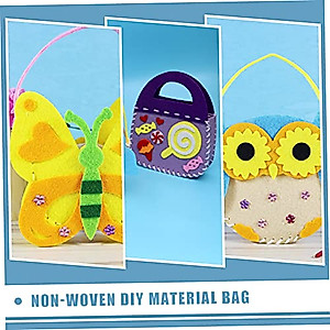 TOYANDONA 5 Sets DIY Handbag Kids Purse Kids Suit Case Candy Kit Sewing Crafts Beginners My First Sewing Kit My First Sewing Bag Cartoon Handbag. Delicate Handbag Portable Bag Storage Bag