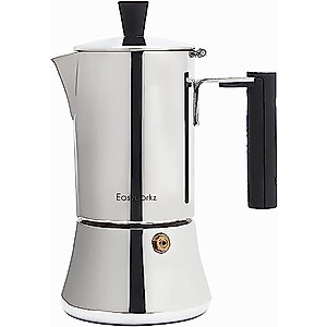 Easyworkz Pedro Stovetop Espresso Maker 6Cup 300ml Stainless Steel Italian Coffee Machine Maker Moka Pot Induction Espresso Pot