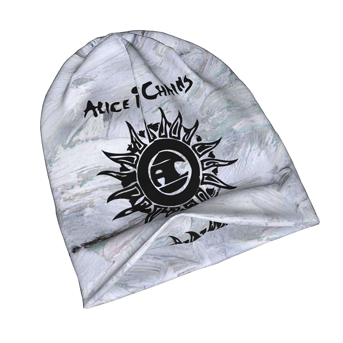 Alice Rock in Band Chains Beanie Hats Men Multifunctional Winter Knitted Hat Custom Skull Cap Casual Beanie One Size Black