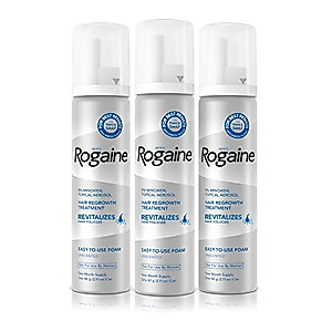 Men's Rogaine 5% Minoxidil Foam for Hair Loss and Hair Regrowth, Topical Treatment for Thinning Hair, 3-Month Supply