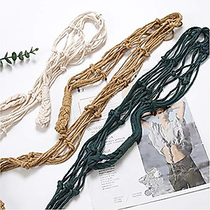 Toilet Paper Storage Holder Wall Hanging Storage Mesh Bag Boho Handmade Cotton Net Bag Paper Roll Holder for Home Bedroom Bathroom Living Room