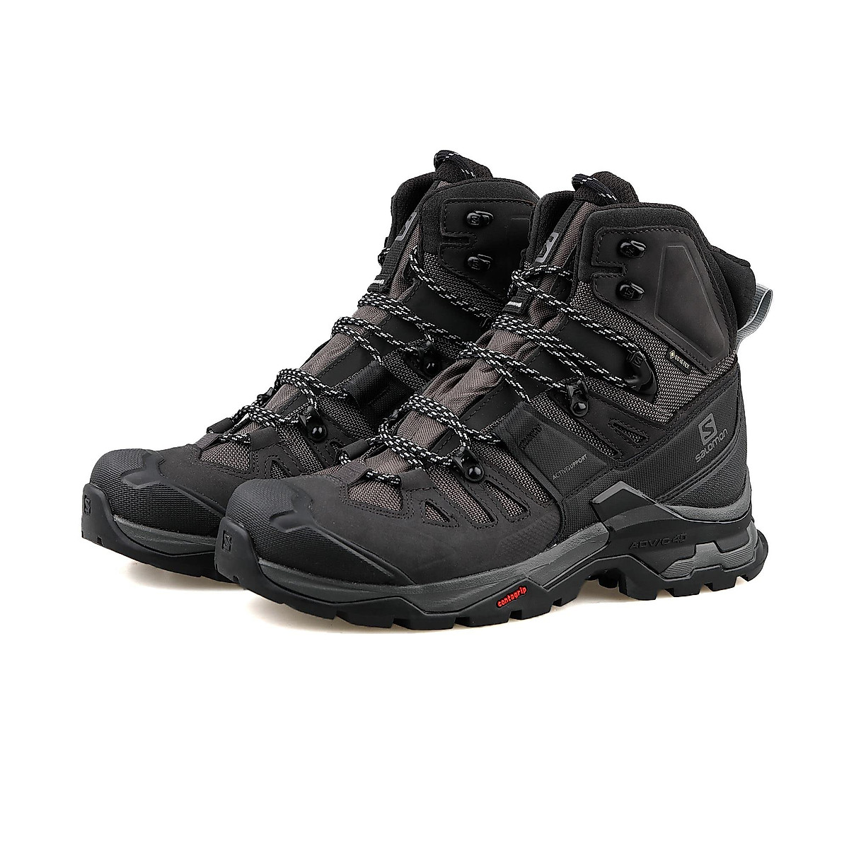 Salomon Quest 4 Gore-TEX Hiking Boots for Men, Magnet/Black/Quarry, 11