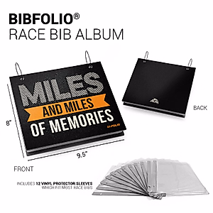 Gone For a Run BibFOLIO Race Bib Album | Bib Holder Miles of Memories | Black