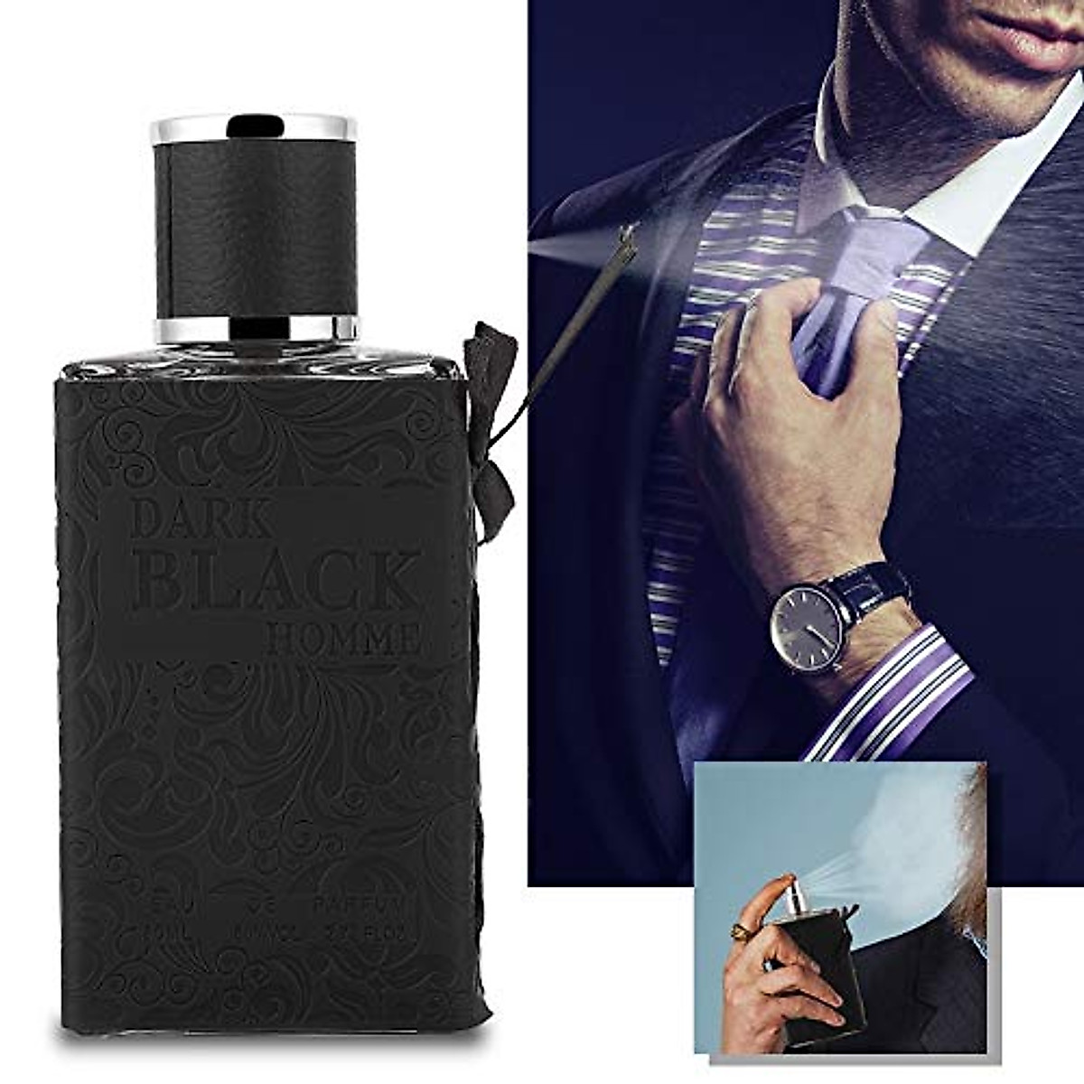 Men Cologne Perfume, French Men Fragrance Long-Lasting Eau de Toilette Birthday Gift for Business Date and Dinner 80ML(YT1761 Black)