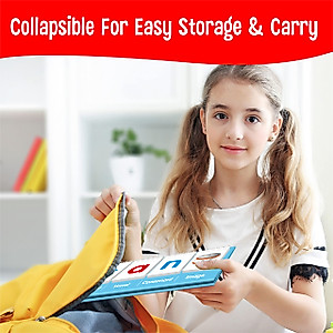 CVC Word Flip Chart, Double Sided Word Flip 40 Short Vowel Words Freestanding Flip Chart Consonant Vowel Consonant Word Flashcards Word Builder Activity Educational Learning Tool for School Supplies