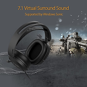 ASUS TUF Gaming H1 Wired Headset | Discord Certified Mic, 7.1 Surround Sound, 40mm Drivers, 3.5mm, Lightweight, for PC, Switch, PS4, PS5, Xbox One, Xbox Series X | S, and Mobile Devices – Black