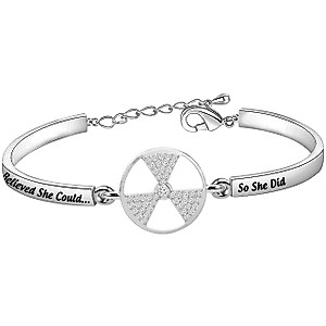 MAOFAED X-Ray Tech Gift Radiographer Gift She believed She Could So She Did Radiology Technologist Gift Radiologist Gift Radiology Graduation Gift Future X-Ray Tech Gift (she believed x ray silver)