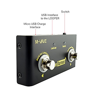 Btuty Cube Turner Page Turner Pedal Rechargeable Music Sheet Turner Supports Looper Connection