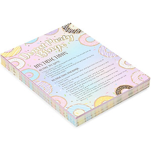 36 Pack Donut Bingo Cards for Girl Birthday Party, Donut Grow Up Game for Family (5 x 7 Inches)