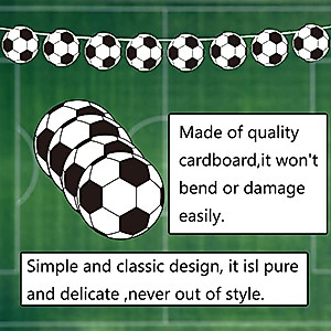 Soccer Banner, Soccer Party Decorations, 32 Pcs Paper Soccer Form a or some String of Soccer Banner, Cheer for Soccer Match and 2022 World Cup, Suitable for Bars, Soccer Decorations for party and Home