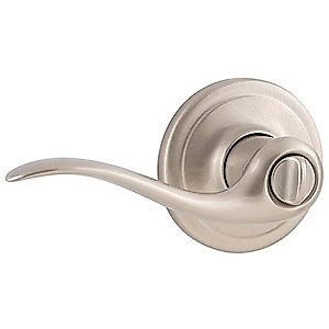 Kwikset Tustin Entry Door Lock Lever, Secure Keyed Exterior Entrance, With Reversible Handle, SmartKey Re-Key Security Technology and Microban Protection in Venetian Bronze
