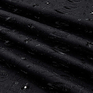 Ben Textiles Heavy Cotton Eyelet Black Fabric by the Yard