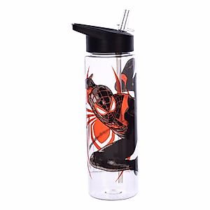 Marvel Miles Morales Game Verse Spiderman 24 Oz. Plastic Water Bottle