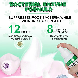 Oral Care Spray for Dogs, Pet Breath Dental Care Spray with Natural Ingredients, Dog Breath Freshener for Bad Breath, Plaque and Tartar, Pet Health Supplies Teeth Treatment Spray - 5.1 Fl Oz / 150ml