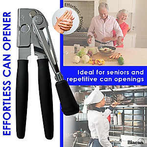 Commercial Can Opener - Heavy Duty Can Opener - Hand Can Opener Manual - Industrial Can Opener - Opener for big cans - Hand Crank Can Opener - Restaurant Can Opener - Ergonomic Design - Easy Crank