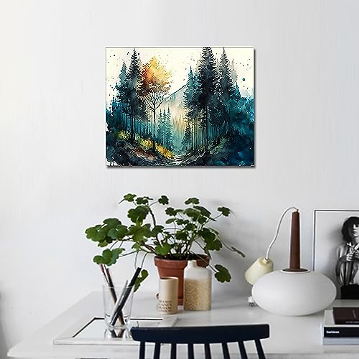 TUMOVO Paint by Number for Adults - Watercolor Forest Oil Painting for Adults Kids Paint by Number Nature Landscape Paint by Numbers DIY Acrylic Paint Number Kits Romantic Arts Craft, 16x20inch