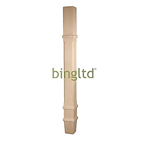 BingLTD - 36 in x 3 in Unfinished Maple Hardwood Post - 1 PC (K14350CP-MA)