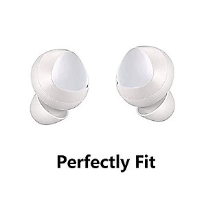 BLLQ Replacement for Samsung Galaxy Buds Wingtips Ear Tips 12 PCS Accessories, Silicone Earhooks Earbuds Cover Eargels Eartips for Galaxy Buds 2019, White 12pcs
