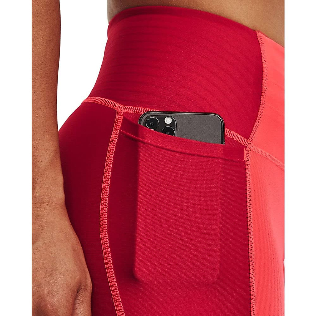 Under Armour Women's HeatGear Armour Ankle Color Block Leggings, Beta (628)/Purple Switch, Small