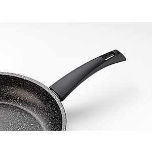 Mopita Roccia Viva Non-Stick Forged Aluminum Black Speckled Fry Pan, Made in Italy (9.4 Inch)
