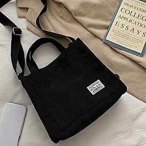 Abaodam Tote Bag for Women, Satchel Bag Handbag Crossbody Bag, Black