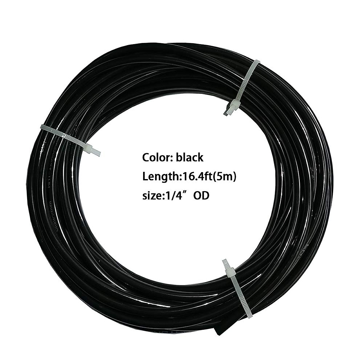 YZMSZ 1/4 Inch O.D. tube Lenght 16.4Ft (5m) black RO Water Filter Tubing PE,Use with Reverse Osmosis Systems, Drinking Water Filters, Liquid Dispensers,Coffee Machine,Ice Maker.