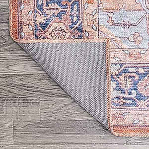 JONATHAN Y WSH109A-3 Maris Ornate Medallion Machine Washable Indoor Bohemian Transitional Area Rug,High Traffic,Kitchen,Living Room,Backyard,Non Shedding,3 X 5,Terracotta/Cream