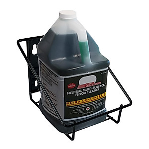 popstechnologies Wall Mounted Wire Rack for Single Gallon Bottle - Black, 8163V