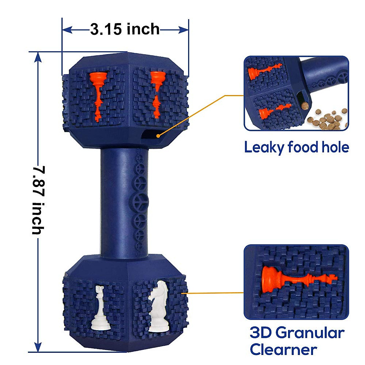 LPHSNR Upgrade Mango Dumbbells Dog Toys for Aggressive Chewers,Dog Toys for Boredom and Stimulating,Interactive Durable Dog Toys Tough Natural Rubber Dumbbell Toy for Large Medium Dogs