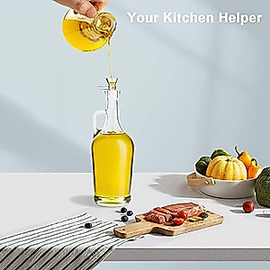 Glass Funnel, 14mm Small Glass Funnel, Clean Glass Funnel with Handle, Kitchen Mini Funnel for Filling Bottles, Portable Multipurpose Glass Funnel for Labs,Home Kitchen (Clear)