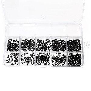 CocinaCo 500Pcs Universal Laptop Notebook Computer Flat Head Screw Assortment Kit with Screwdriver