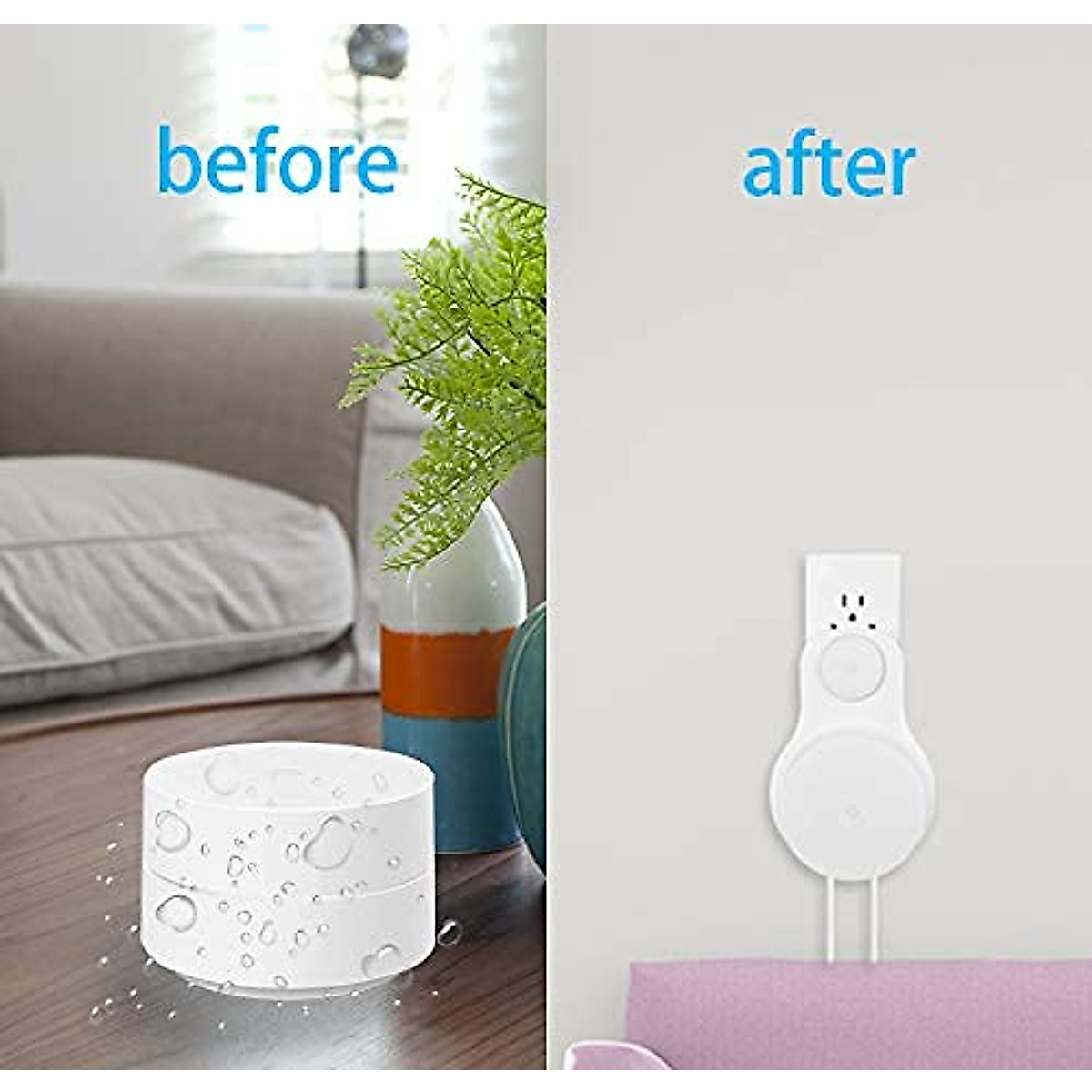 Koroao Outlet Wall Mount Holder for Google WiFi [2020 Model] - No Tools Required and No Cord Clutter Easy Moved Holder Bracket Compatible with for Google Mesh WiFi Route(1-Pack)