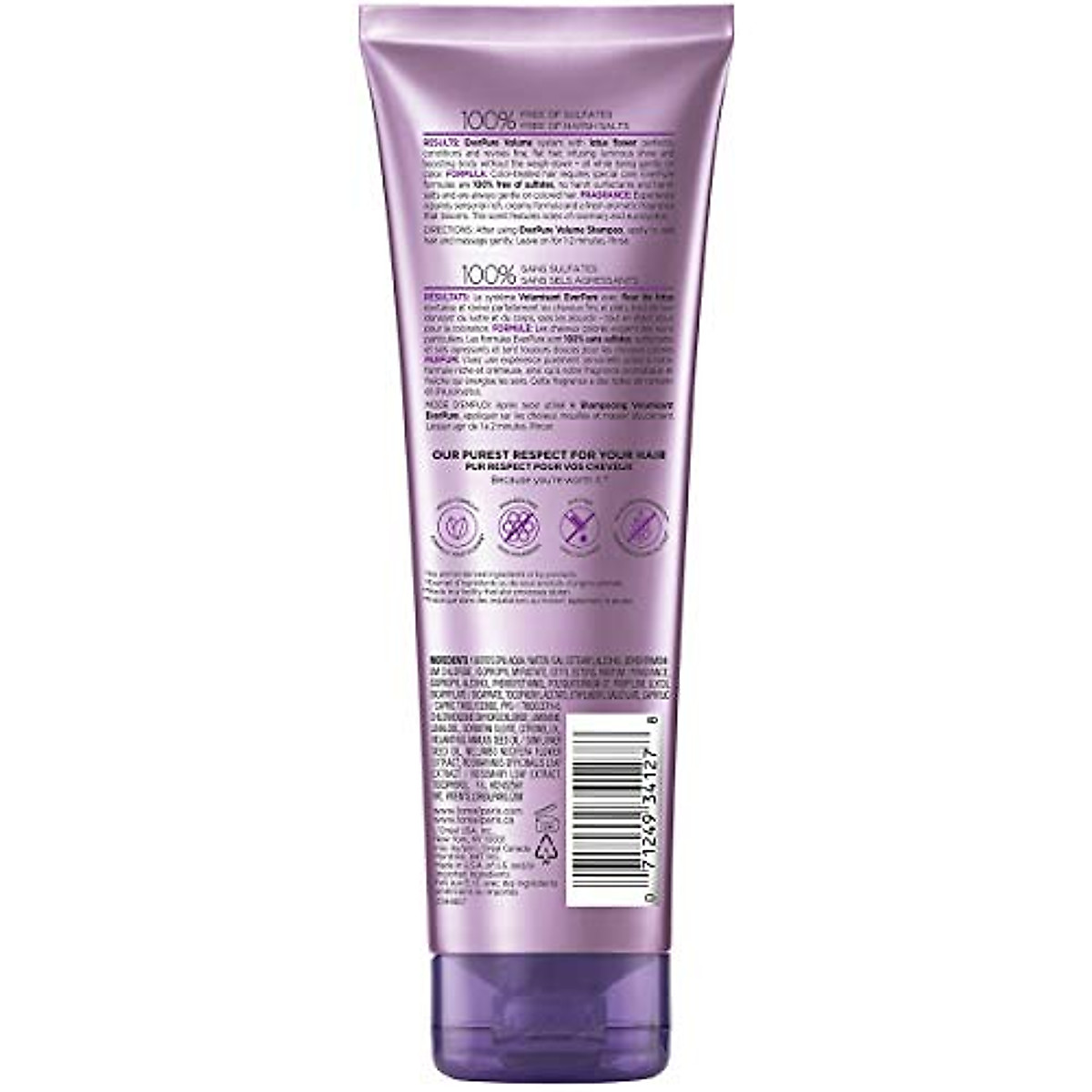 L’Oréal Paris Moisture Sulfate Free Conditioner, Hair Care for Color-Treated Hair with Rosemary Botanicals, EverPure, 8.5 Oz (Packaging May Vary)