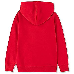 ALWAYSONE Kids Soft Fleece Casual Sweatshirt Zip up Hooded Sports Jacket with Pocket Boys Girls Athletic Hoodie 3-12 Years (red-l)