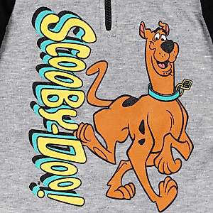 Scooby-Doo Toddler Boys Fleece Half-Zip Pullover Hoodie Grey/Black 5T