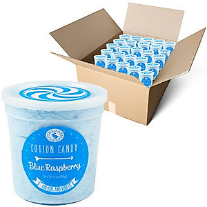 Blue Raspberry Cotton Candy Favors (Gift Set of 4) - Unique Ideas for Holidays, Birthdays, Celebrations, Party Favors