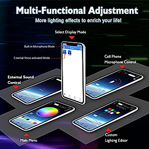 RWALOMOP LED Exit Sign with Emergency Lights, Two LED Adjustable Head Emergency Exit Lights, Hexagon Led Light for Bedroom/Gaming Room RGB Decor,led Wall Decor/Lighting Hexagon