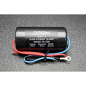 (1) Noise Filter 10 AMPS 12V HUM Filter Noise Engine Suppressor Wire IBNF10