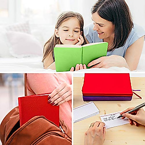 Stretchable Book Covers for Hardcover Books up to 9 x 11 Inches, Ruled Lined Index Card Included, Easy to Put on Stretch Fabric Covers Dustproof Waterproof Windproof,6 Pack