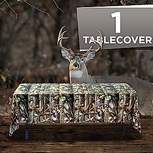 Havercamp Next Camo Party Tablecover | 1 Count | Great for Hunter Themed Party, Camouflage Motif, Birthday Event, Graduation Day, Outdoor Family Picnic