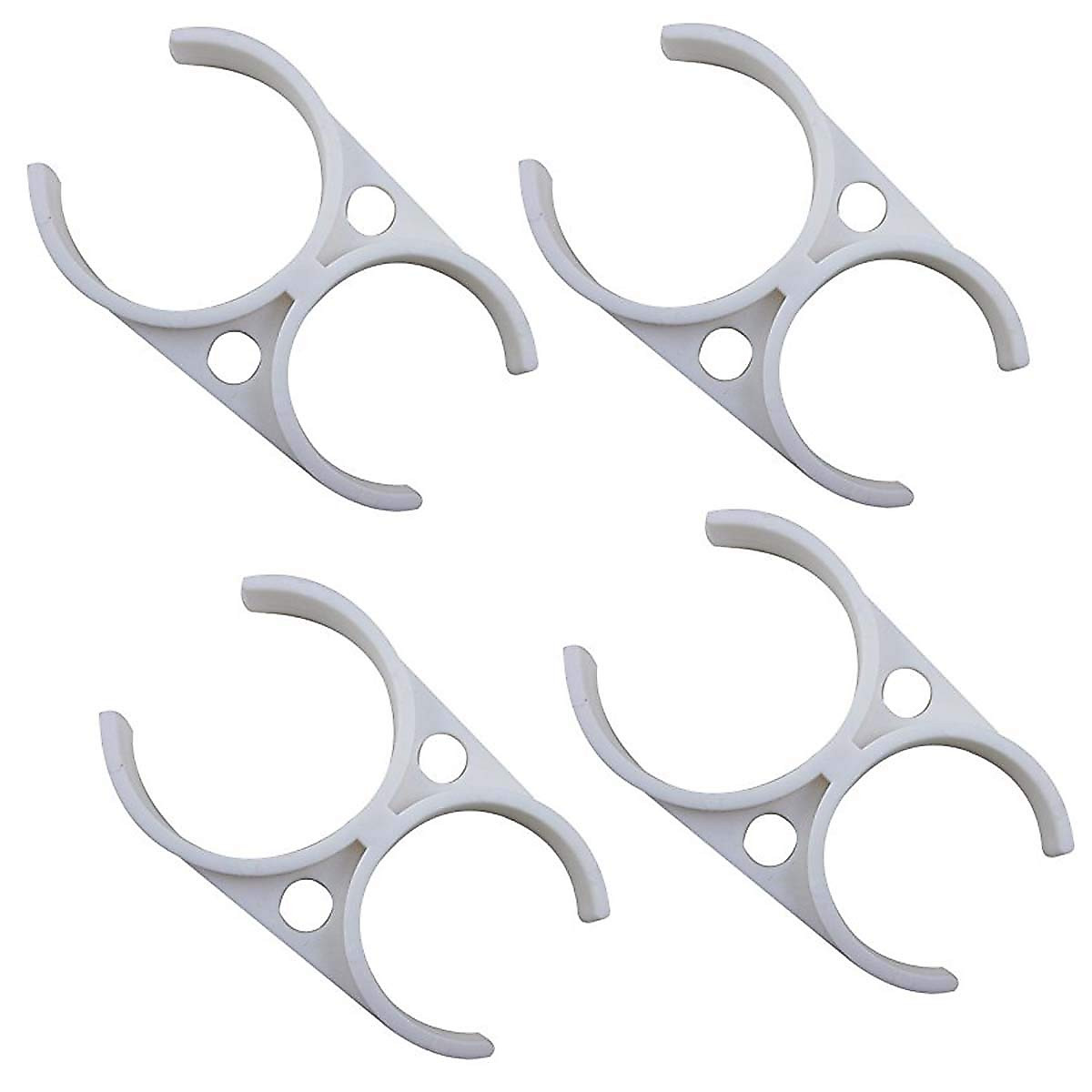 YZM Clip Clamp Bracket Reverse Osmosis RO Housing (4, Double Clip Clamp 2.5"x 2.5")