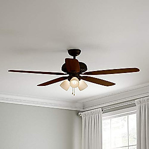 Hampton Bay 51751 Rockport 52" Indoor Oil Rubbed Bronze Ceiling Fan W/Light Kit