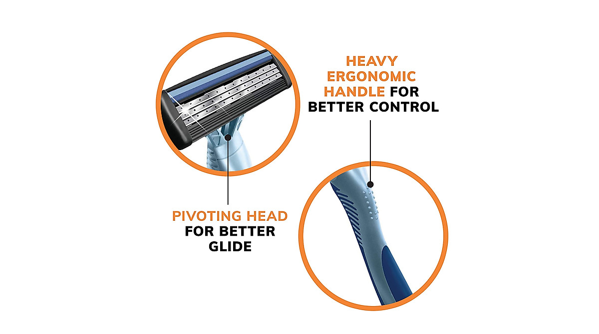 BIC Flex 3 Men’s Disposable Razors - Smooth & Comfortable Shave