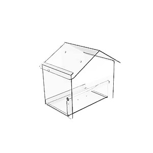 FixtureDisplays® Acrylic Window Bird Feeder with Suction Cups 16092